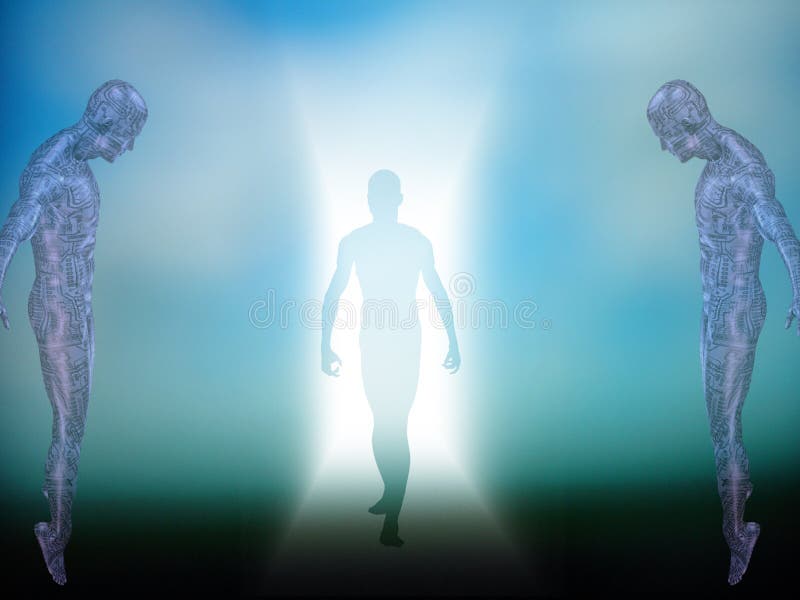 Sketch Of Human Body In Light Stock Illustration - Illustration of ...