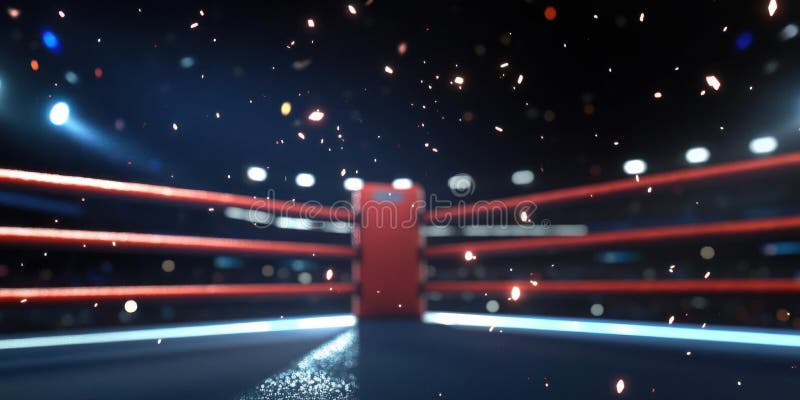 Enter the Arena, Boxing Ring with Dynamic Lighting and Intense ...