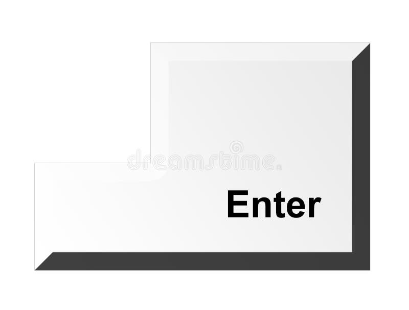 Enter - keyboard button stock illustration. Illustration of internet ...