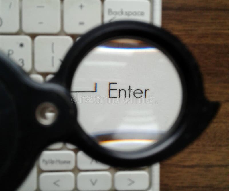 Enter Button. Enlarged View. Keyboard Stock Photo - Image of detail ...