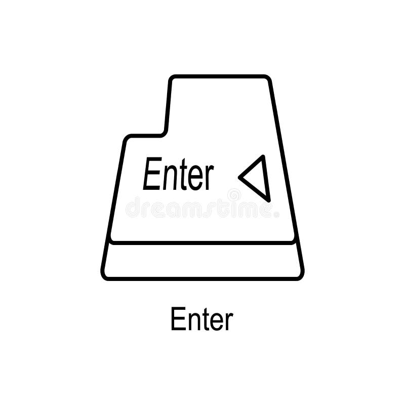 Enter Button Icon. Element of Computer Part for Mobile Concept and Web ...