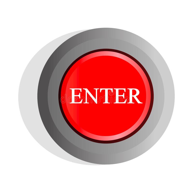 Enter Button. stock illustration. Illustration of exploding - 177712826
