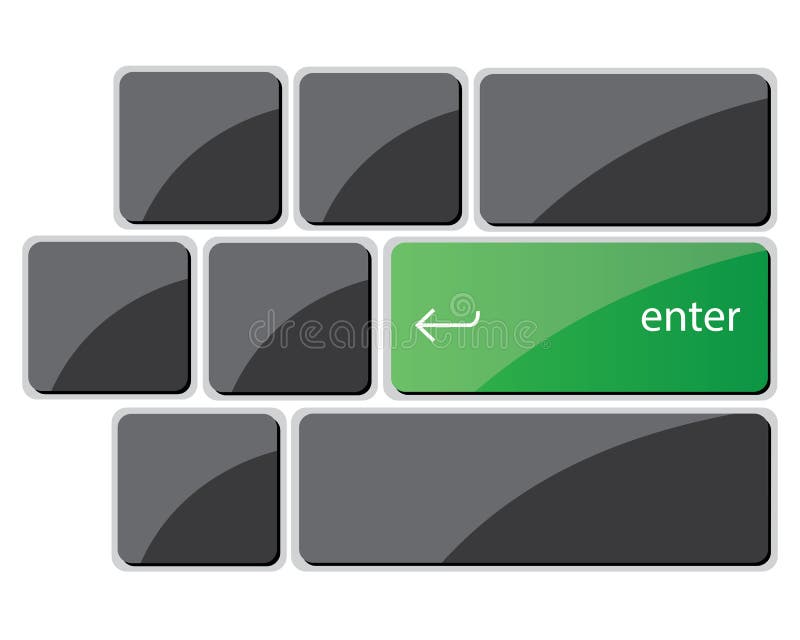Enter button illustration stock vector. Illustration of concept - 83638368
