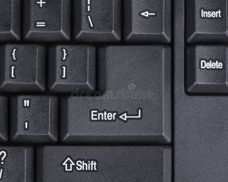 Enter Button on Keyboard of Computer Stock Photo - Image of enter ...