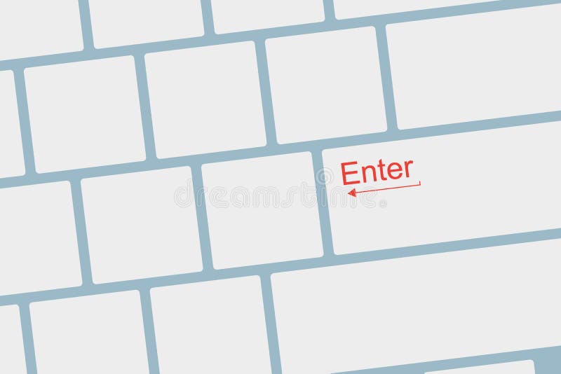 Enter button on keyboard stock vector. Illustration of keyboard - 39760445