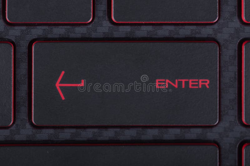 Enter Button on Keyboard of Laptop Stock Photo - Image of close, black ...