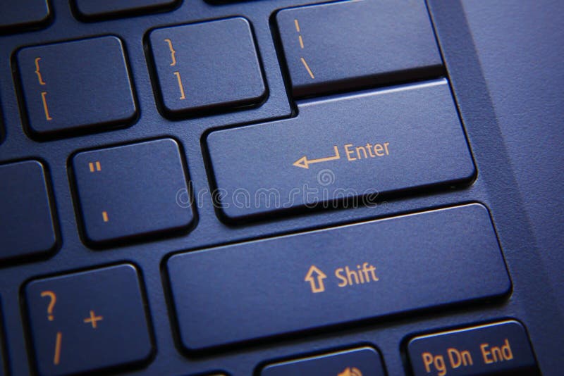 Enter Button Keyboard of Laptop Pc Computer Stock Photo - Image of ...