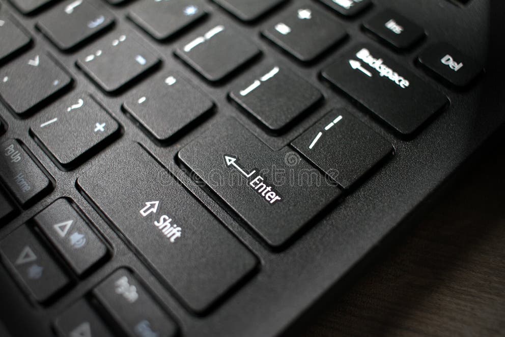 Enter Button on Laptop Keyboard. Enter Keyboard Key Button on a ...