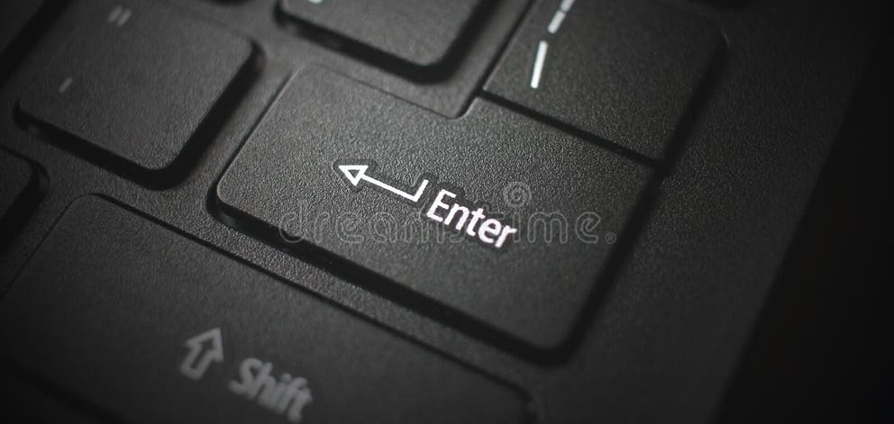 Enter Button on Laptop Keyboard. Enter Keyboard Key Button on a ...