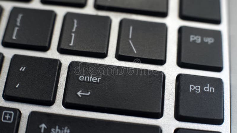Enter Button on Laptop Keyboard, Programs Easy Access, Data Entry ...