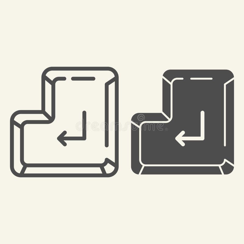 Enter Key Line Icon. Enter Button Vector Illustration Isolated on White ... Enter Key Line Icon. Enter Button Vector Illustration Isolated on White ...