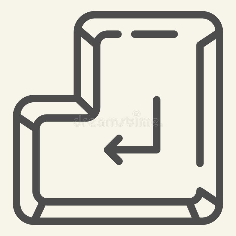 Enter Button Line Icon. Enter Key Vector Illustration Isolated on White ...