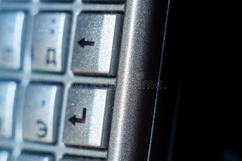 Enter Button on Old Smartphone Full Qwerty Keyb Stock Photo - Image of ...