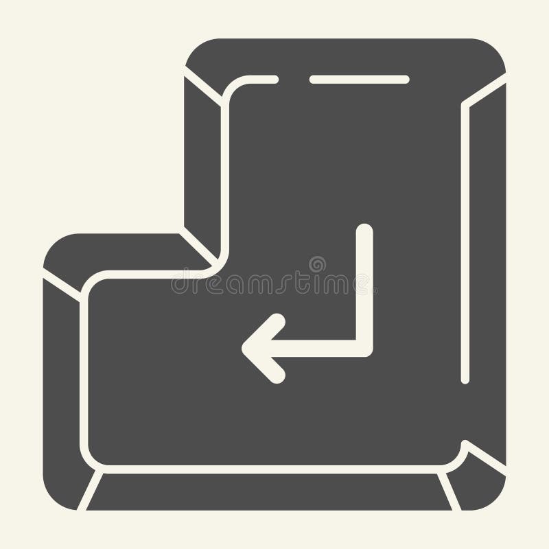 Enter Button Solid Icon. Enter Key Vector Illustration Isolated on ...