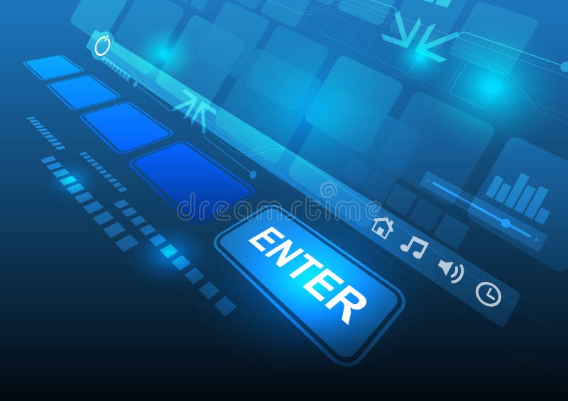 Enter Button Technology Concept Stock Vector - Illustration of artwork ...