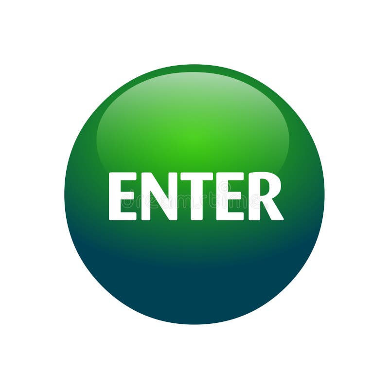 Enter Button stock vector. Illustration of isolated, green - 2232912