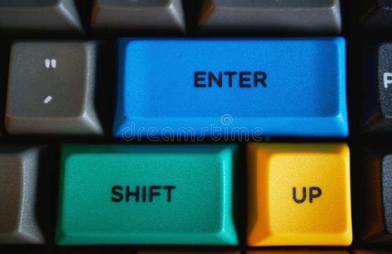 Enter Button on Vintage Keyboard Backdrop Stock Image - Image of ...
