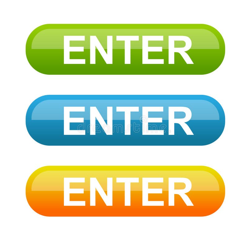 Enter Buttons in Vector Art Design Stock Illustration - Illustration of ...