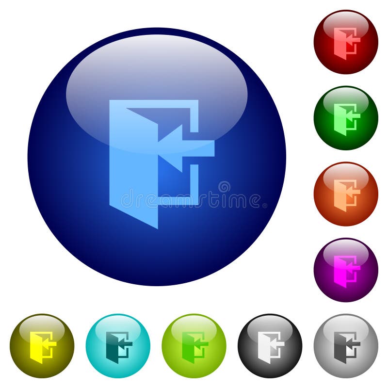 Enter color glass buttons stock vector. Illustration of user - 199251770