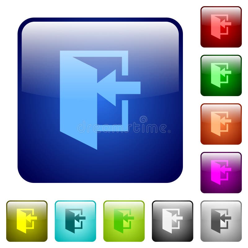 Enter color square buttons stock vector. Illustration of roundedsquare ...