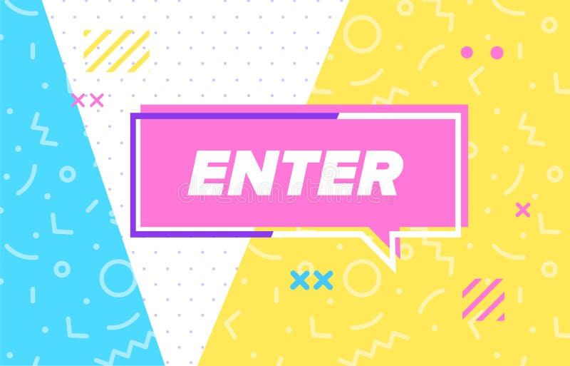 ENTER in Design Banner. Vector Template for Web, Print, Presentation ...