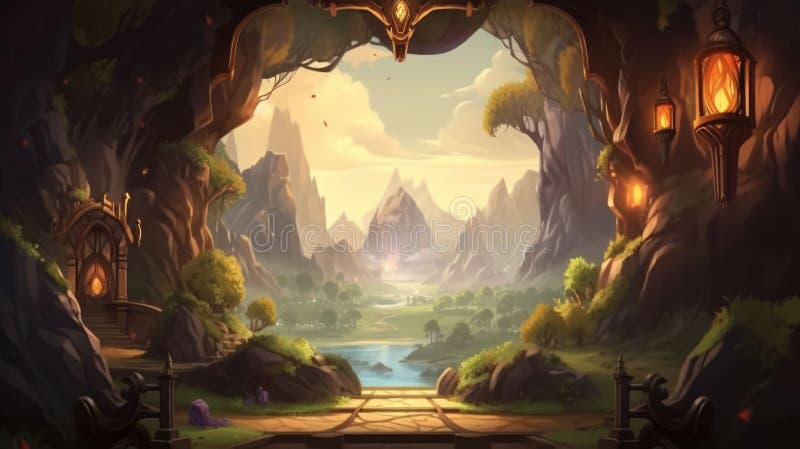 Immersive Computer Game Background Sets the Stage for Epic Adventures ...