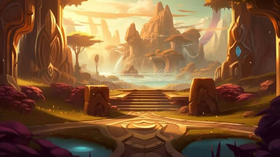 Immersive Computer Game Background Sets the Stage for Epic Adventures ...