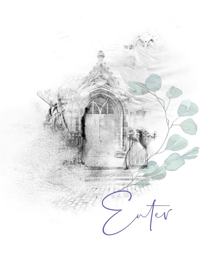 Enter the Door new Life stock illustration. Illustration of botany ...