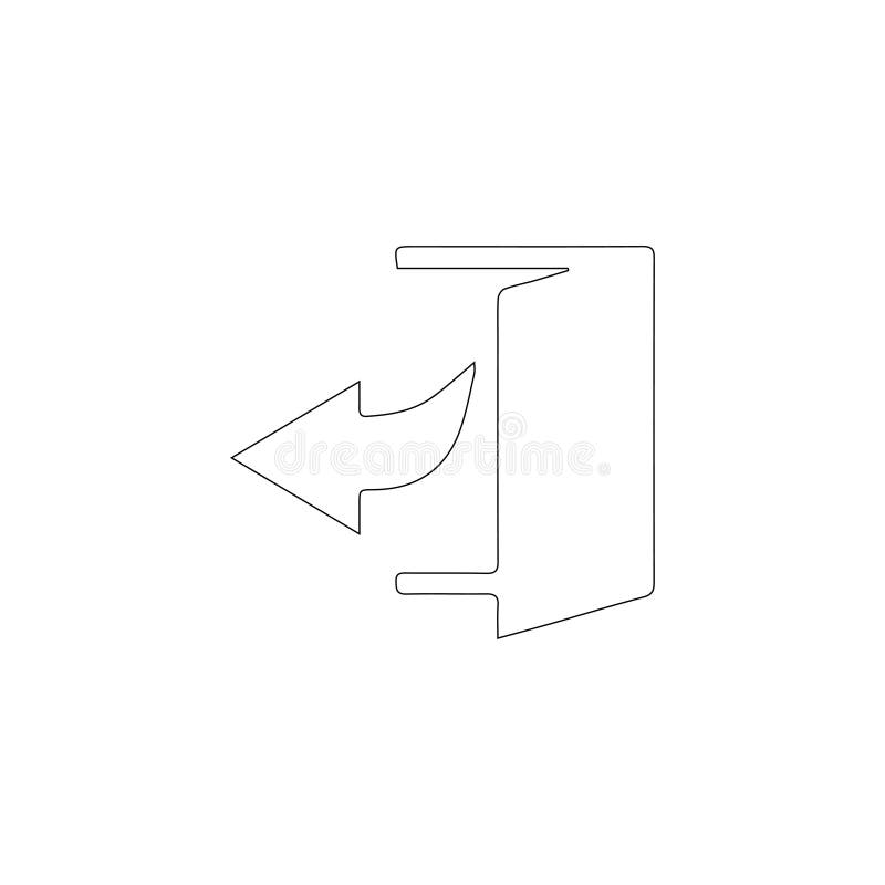 Enter Door. Flat Vector Icon Stock Vector - Illustration of line ...