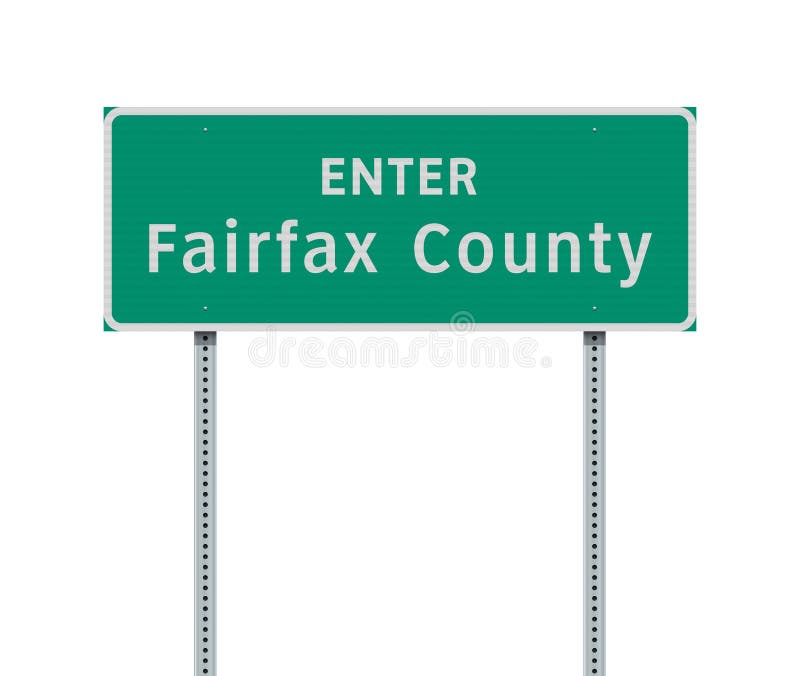 Enter Fairfax County Road Sign Stock Vector - Illustration of direction ...