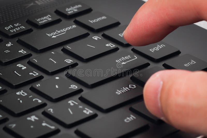 Enter stock image. Image of hand, finger, success, computer - 55470249