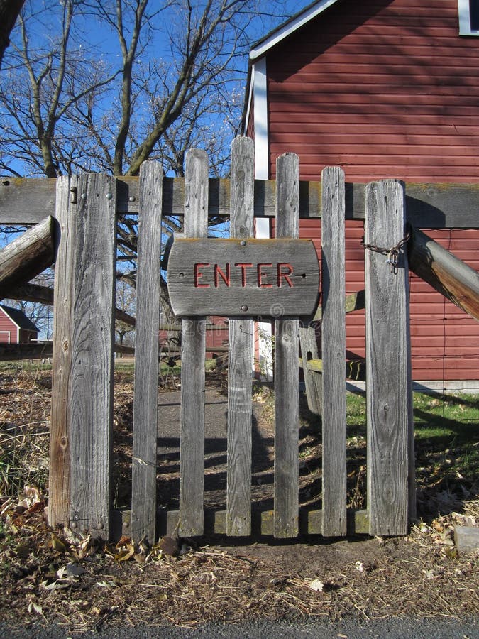 Enter Gate stock photo. Image of autumn, green, sign - 39508438