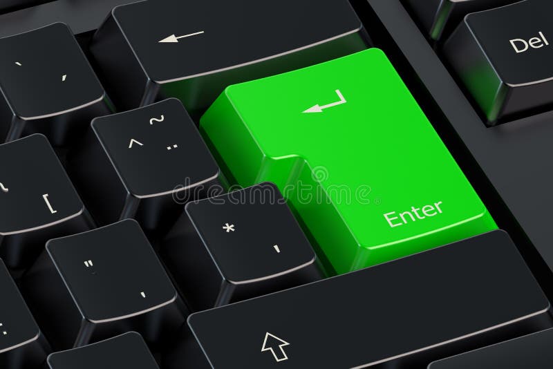 Enter green hot key stock illustration. Illustration of black - 62209456