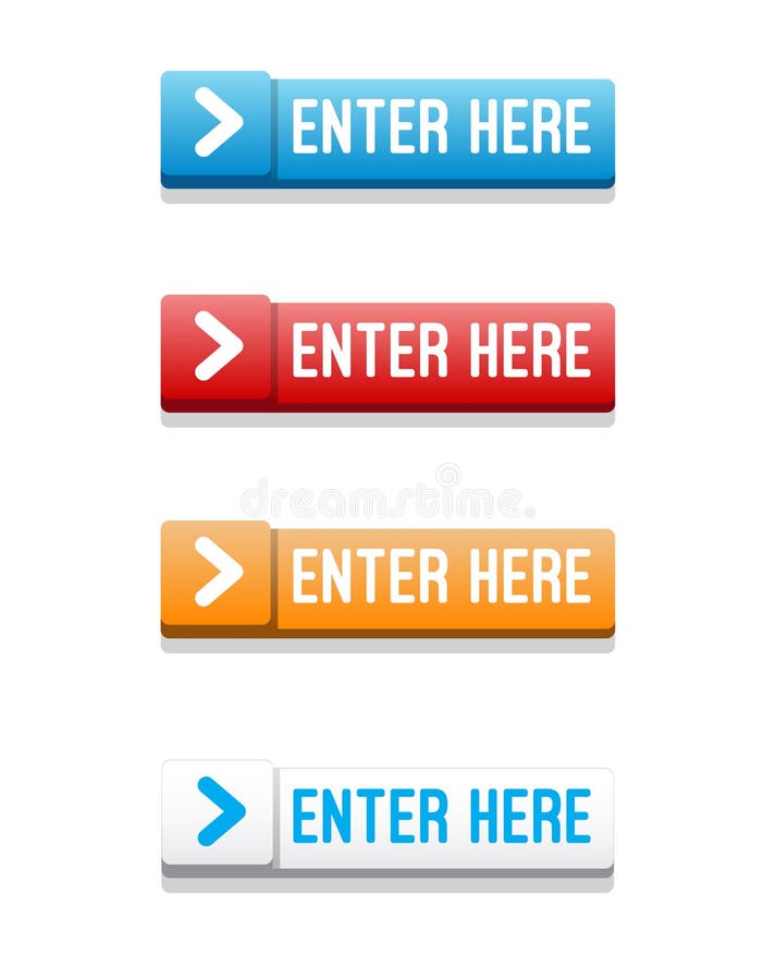 Enter Here Buttons stock vector. Illustration of background - 198245142
