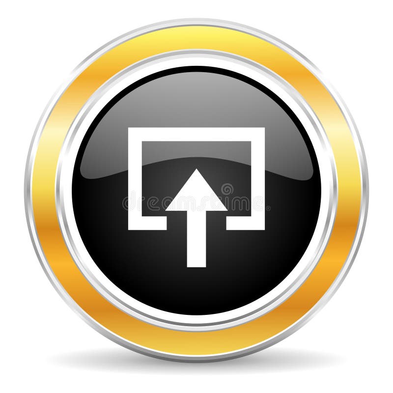 Golden enter button stock vector. Illustration of golden - 11763918