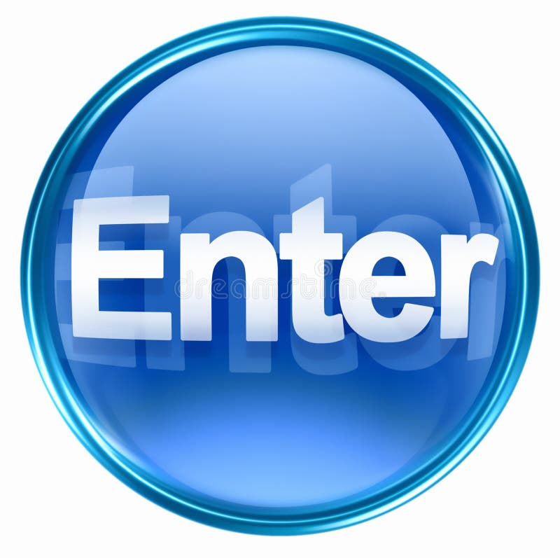 Enter icon blue stock illustration. Illustration of closeup - 4604227