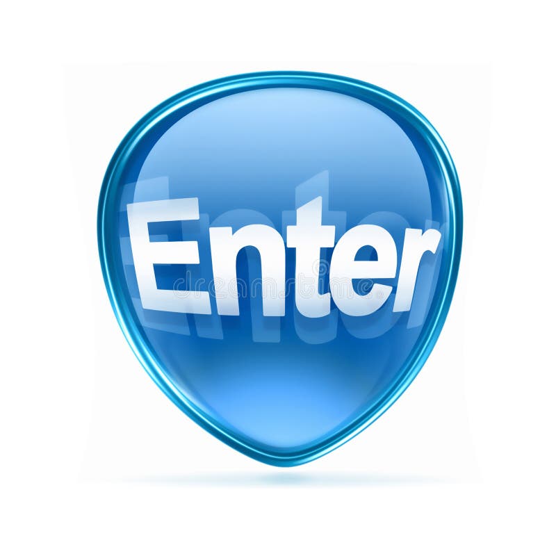 Enter icon blue. stock illustration. Illustration of white - 294667286
