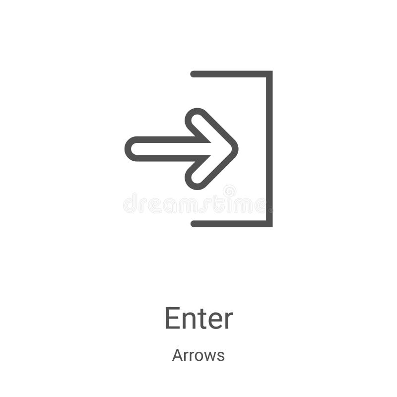 Enter Icon Vector from Sign Collection. Thin Line Enter Outline Icon ...