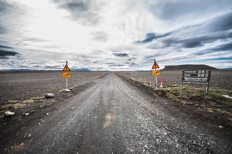 Enter the Infinite Desert Landscape Stock Image - Image of warning ...