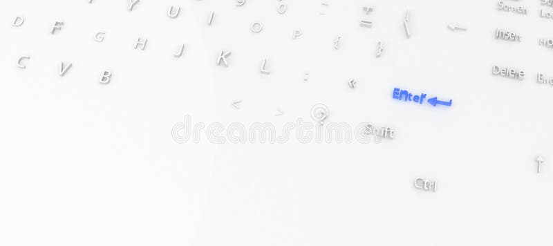 Enter Key stock illustration. Illustration of white, isolated - 11173166