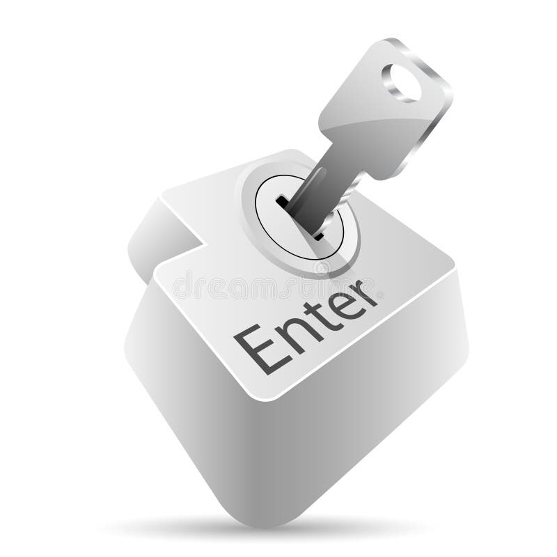 Enter key stock vector. Illustration of defense, archive - 19340400