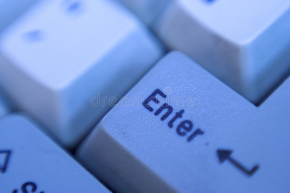 Enter Key (blue) stock photo. Image of white, blue, technology - 1067238
