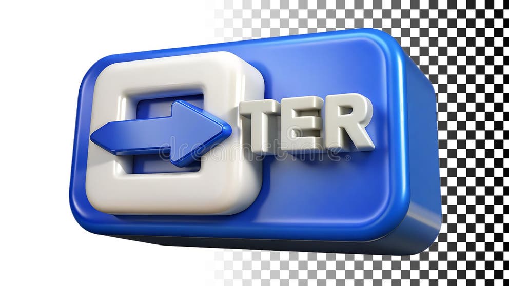 Enter Key Button, Computer Key, Input Command, Keyboard Button, Digital ...