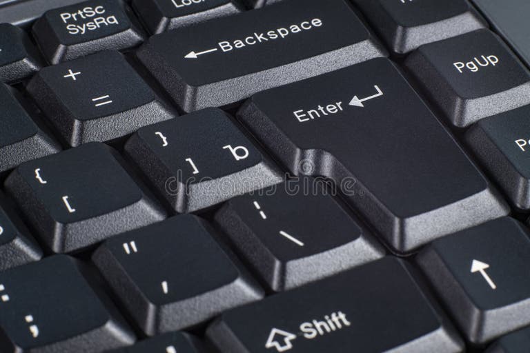 Enter Key, Computer Keyboard Buttons Close Up Stock Photo - Image of ...