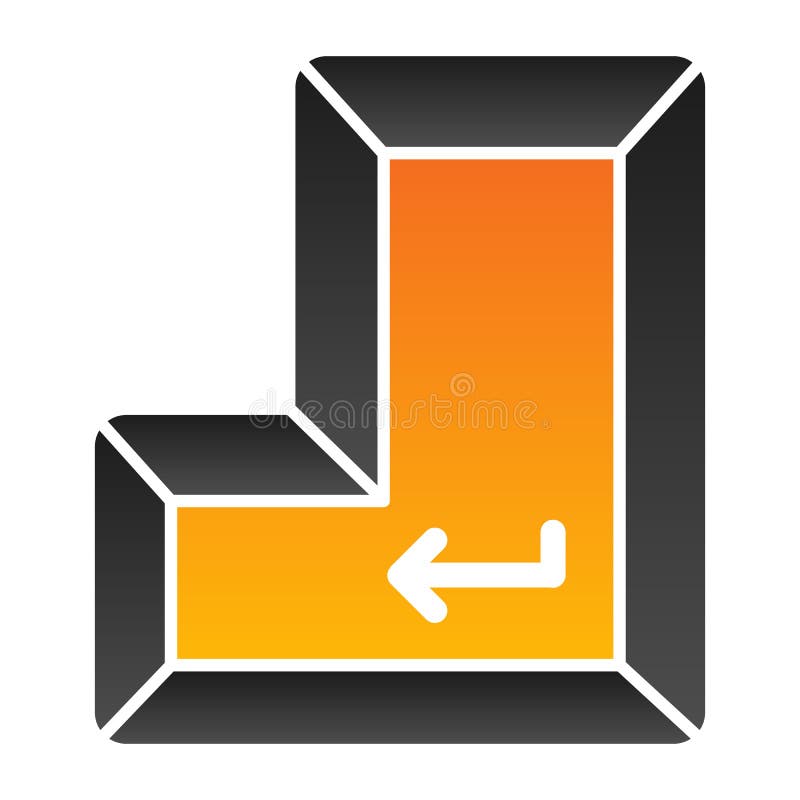 Enter Key Flat Icon. Enter Button Vector Illustration Isolated on White ...