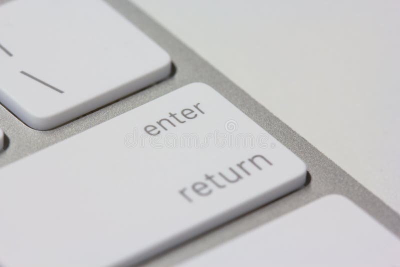 Enter Key in a Keyboard Closeup Stock Image - Image of button ...