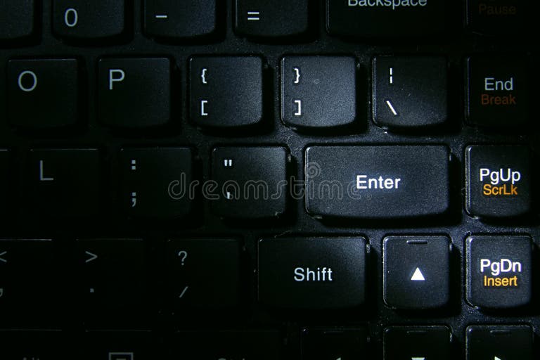 Enter Key of a Laptop Computer Keyboard Stock Photo - Image of computer ...