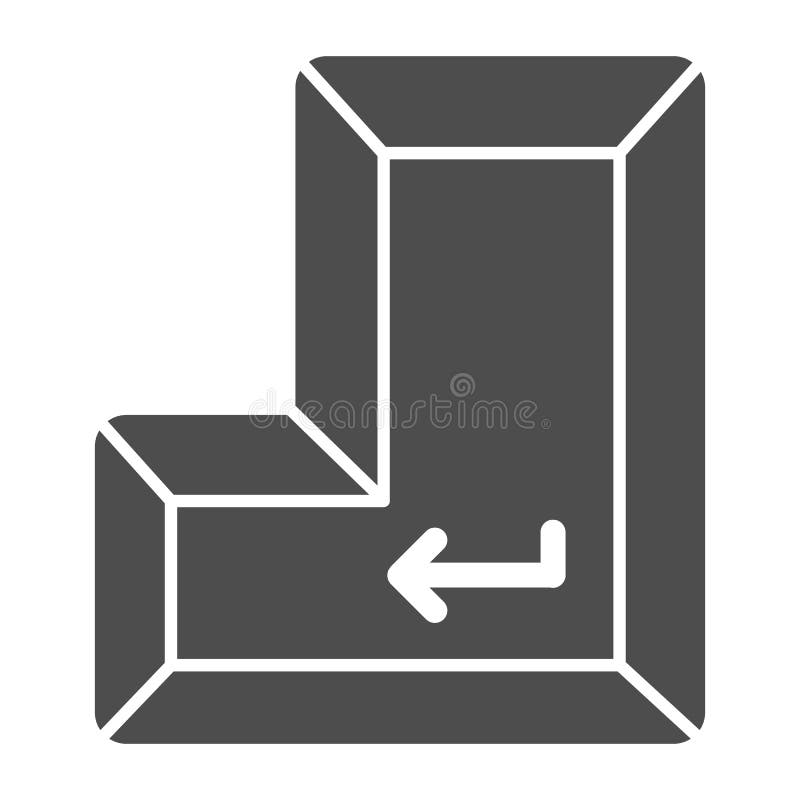 Enter Key Solid Icon. Enter Button Vector Illustration Isolated on ...