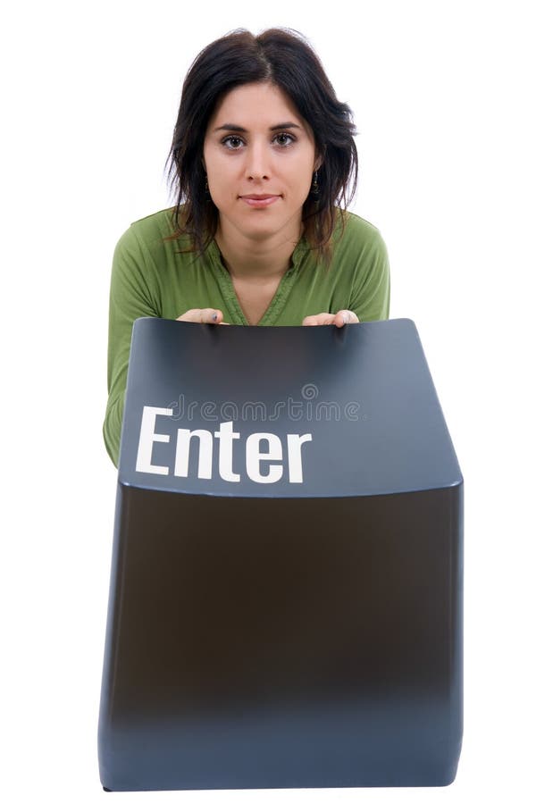 Enter key stock photo. Image of looking, cute, beautiful - 40922284