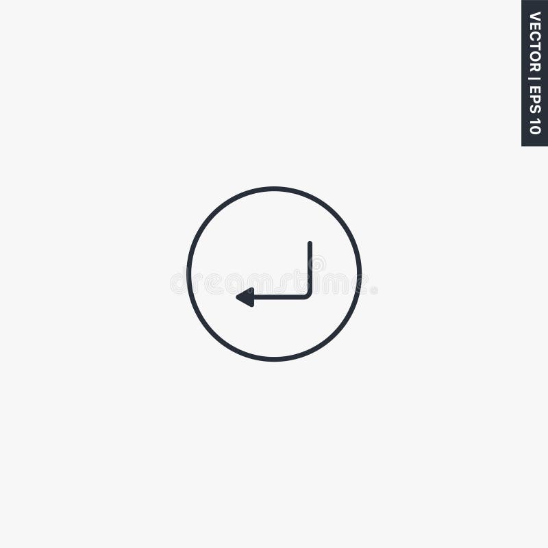 Enter, Linear Style Sign for Mobile Concept and Web Design Stock Vector ...